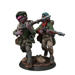 Drow Halfelf Rangers - made with Hero Forge