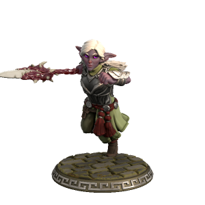 Drow Fighter - made with Hero Forge