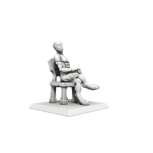 RXPT Seated Leg Out 2 Furry - made with Hero Forge