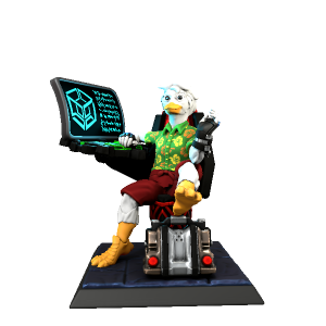 Duck hacker - made with Hero Forge