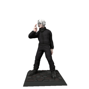 Gojo Teacher without Blindfold - made with Hero Forge