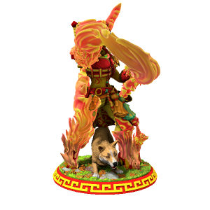 A Summer Ruby 1 Hex Matte - made with Hero Forge