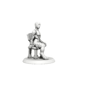 RXPT Seated Leg Tuck Flat F - made with Hero Forge