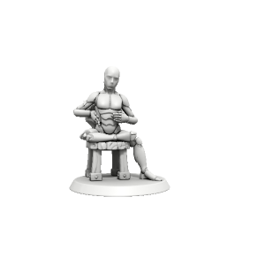 RXPT Seated Half Cross Chair - made with Hero Forge