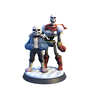 Undertale Sans and Papyrus - made with Hero Forge