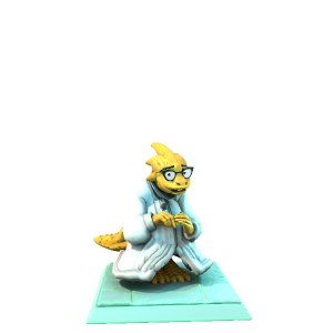Undertale Alphys - made with Hero Forge