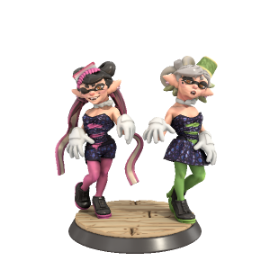 Splatoon Callie and Marie - made with Hero Forge