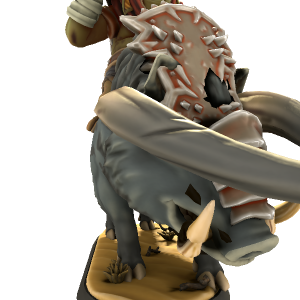 Bulblin Chief on Lord Bullbo - made with Hero Forge