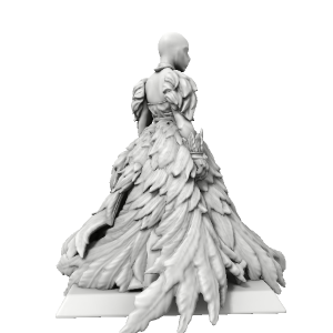 AKR Gothic Feather Gown - made with Hero Forge