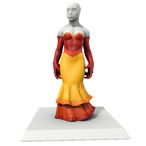 AKR Sweetheart Mermaid Ruffle - made with Hero Forge