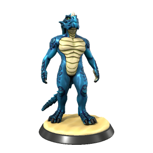 Dragonborn Blue - made with Hero Forge