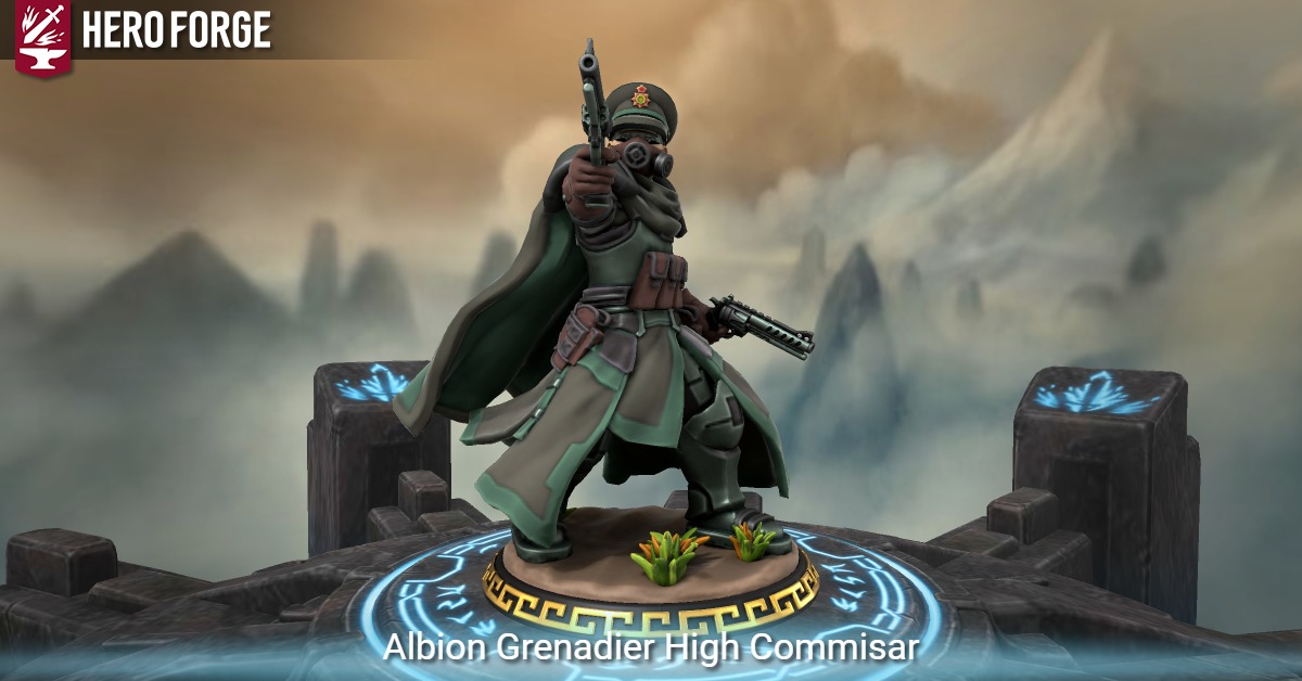 Albion Grenadier High Commisar - made with Hero Forge