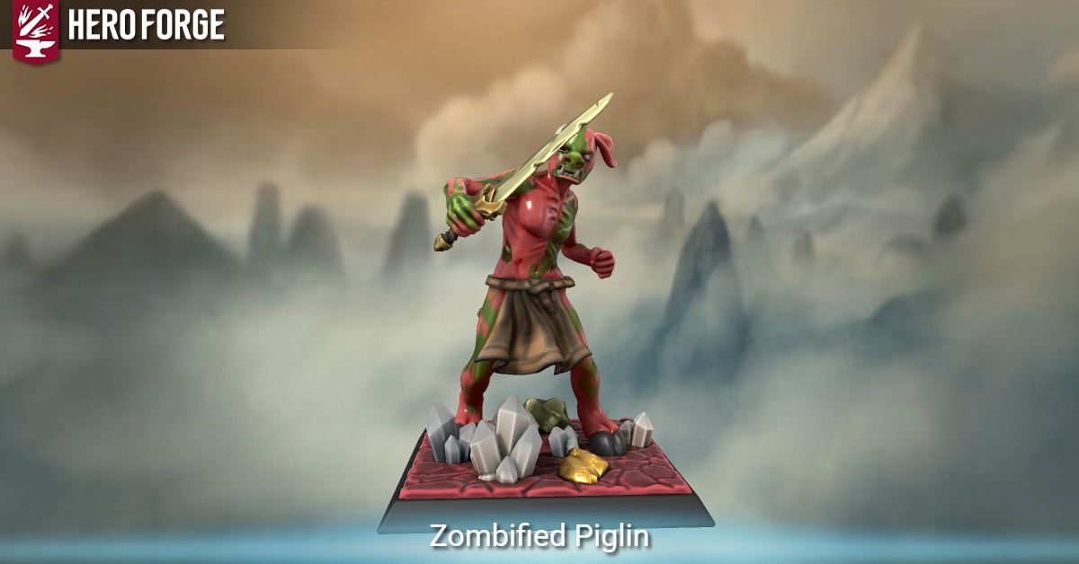 Zombified Piglin - made with Hero Forge