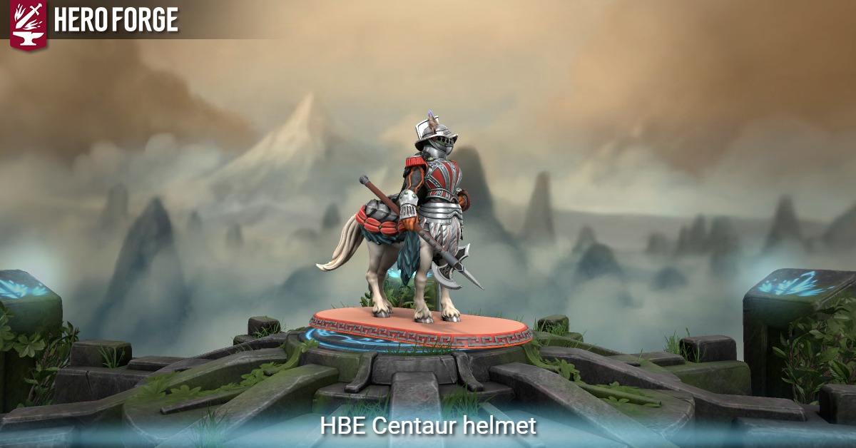 HBE Centaur helmet - made with Hero Forge