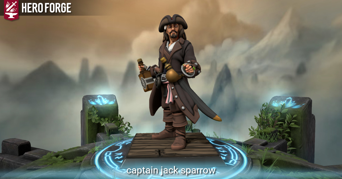 captain jack sparrow - made with Hero Forge