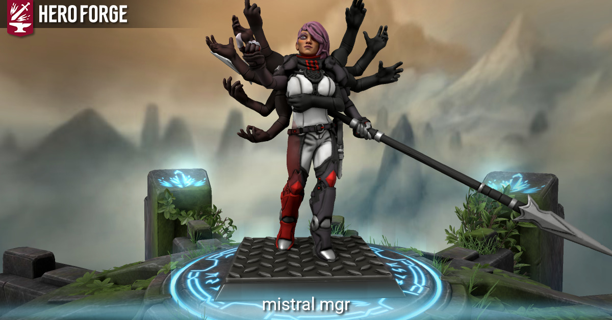 mistral mgr - made with Hero Forge