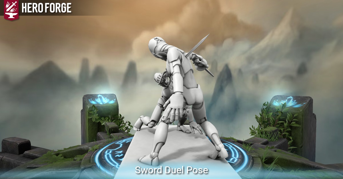 Sword Duel Pose - made with Hero Forge