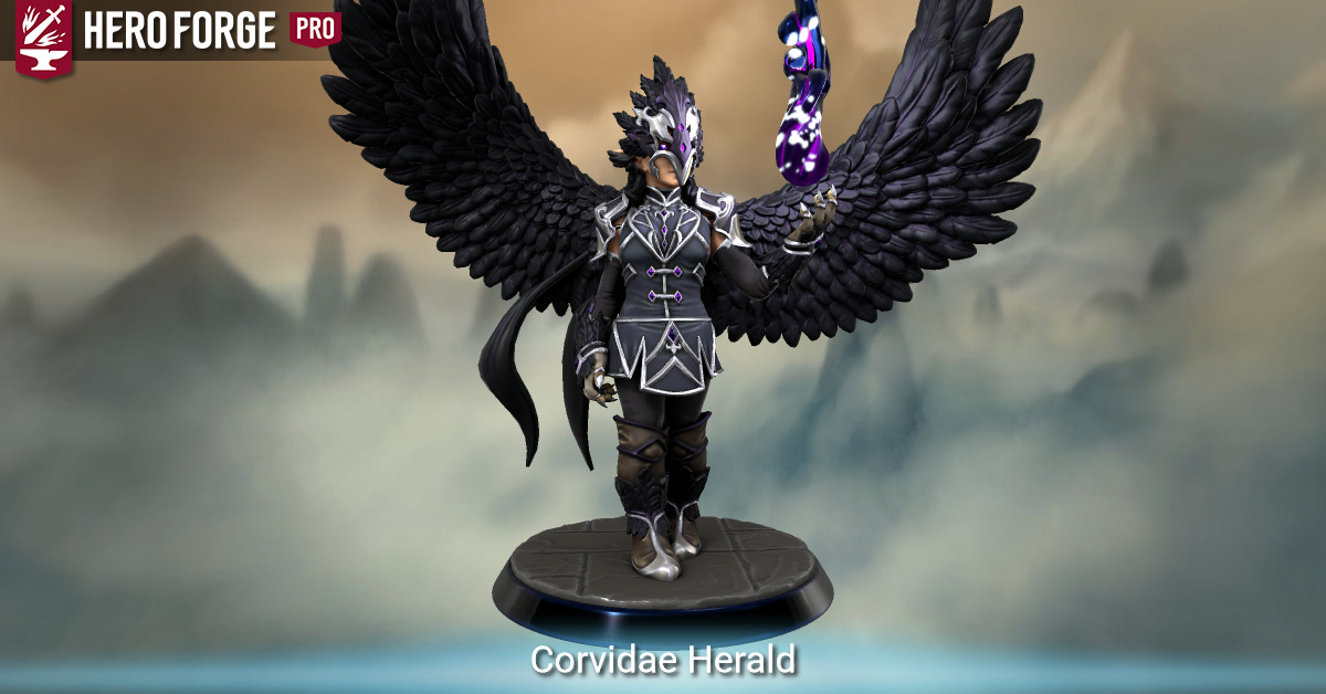 Corvidae Herald - made with Hero Forge