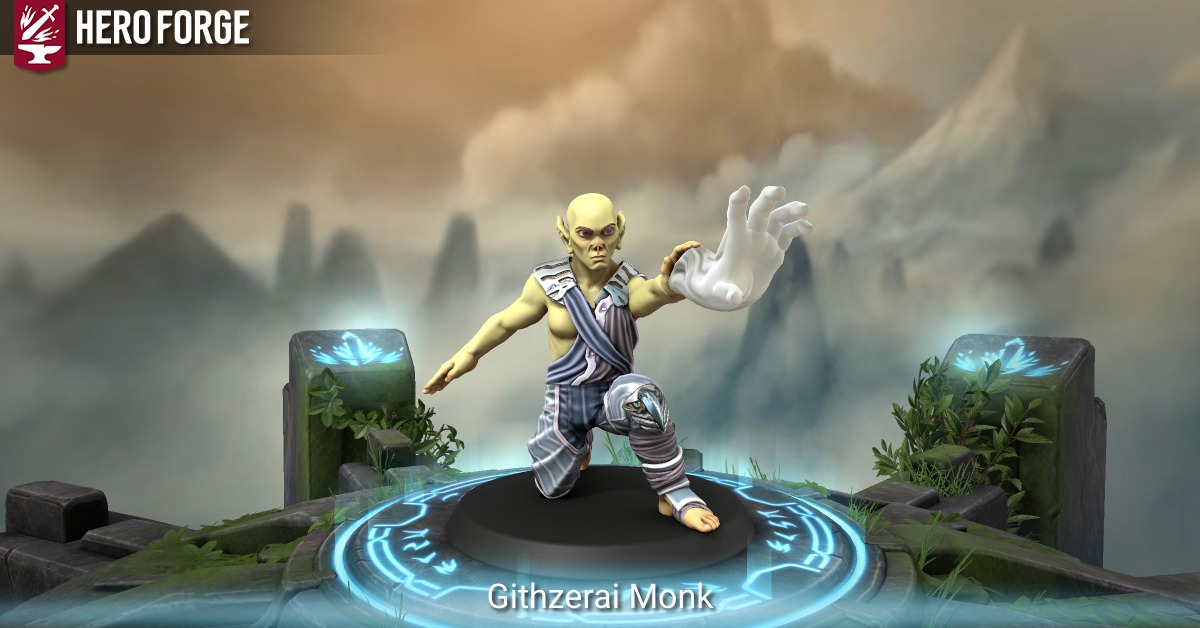 Githzerai Monk - made with Hero Forge