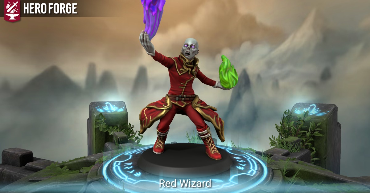 Red Wizard - made with Hero Forge
