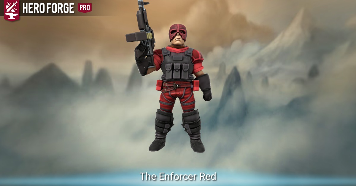 The Enforcer Red - made with Hero Forge