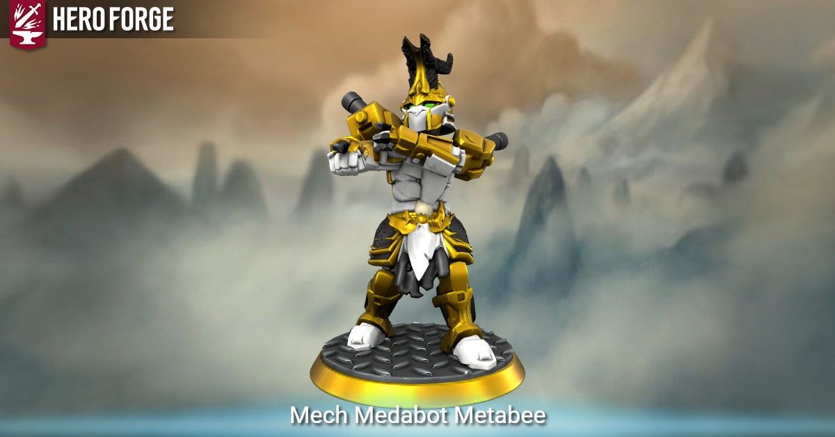 Mech Medabot Metabee - made with Hero Forge