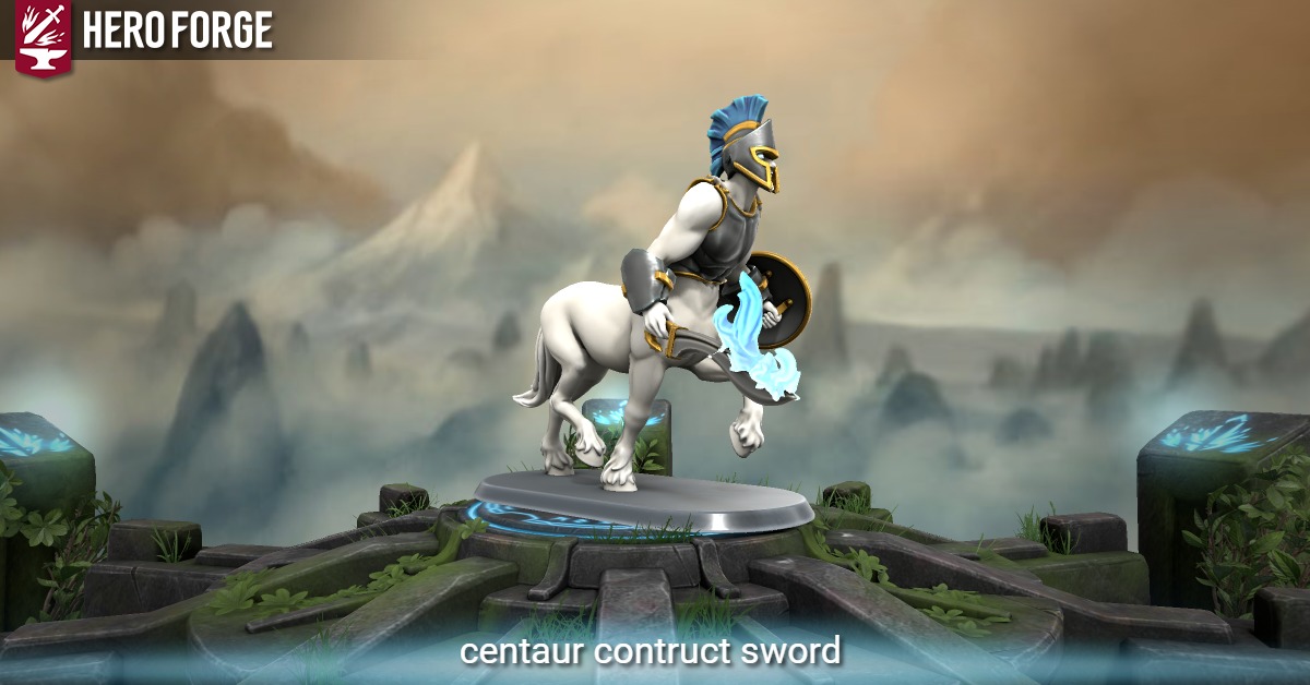 centaur contruct sword - made with Hero Forge
