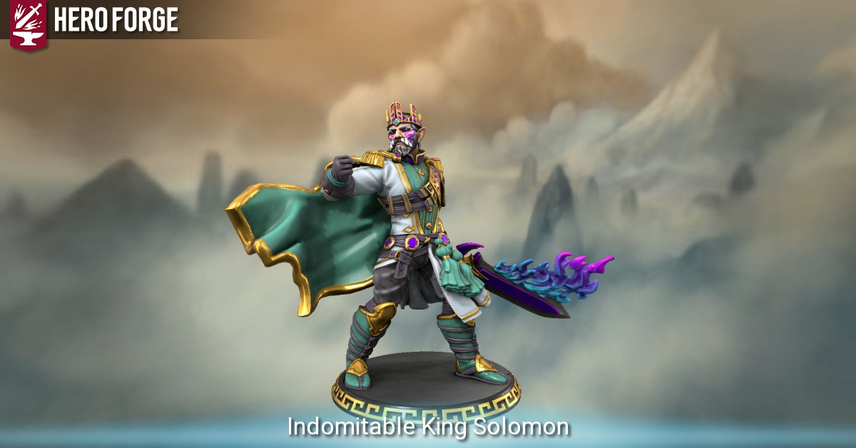 Indomitable King Solomon - made with Hero Forge