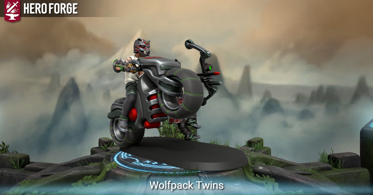 Space Dudes Wolfpack Twins - made with Hero Forge