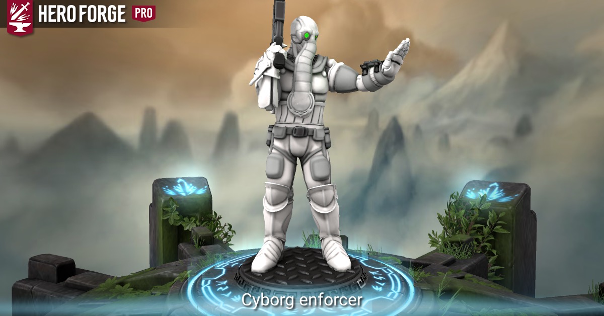 Cyborg enforcer - made with Hero Forge