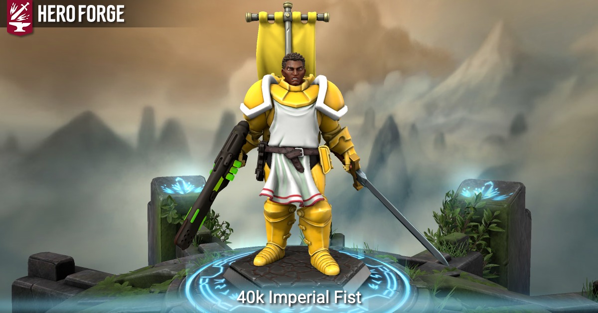 40k Imperial Fist - made with Hero Forge