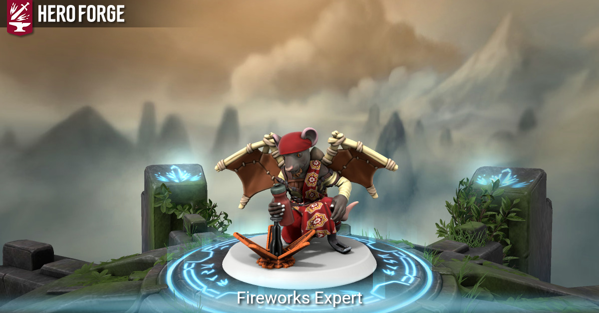 Fireworks Expert - made with Hero Forge