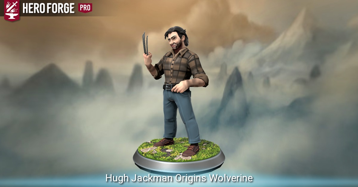 Hugh Jackman Origins Wolverine - made with Hero Forge