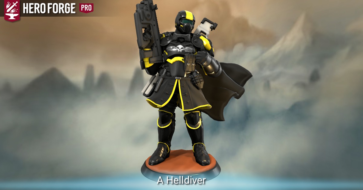 A Helldiver - made with Hero Forge