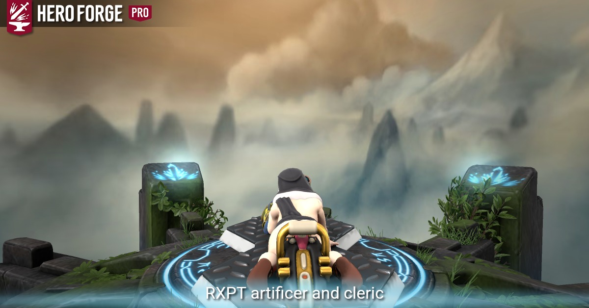 RXPT artificer and cleric - made with Hero Forge