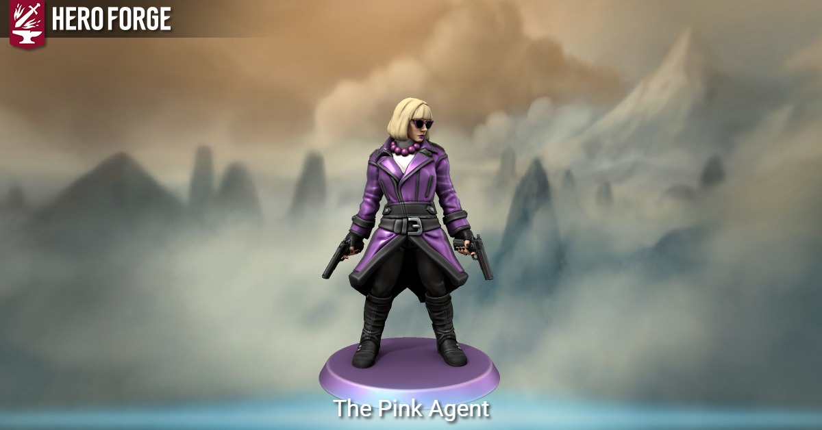 The Pink Agent - made with Hero Forge