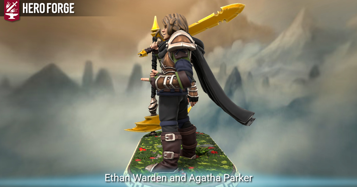 Ethan Warden and Agatha Parker - made with Hero Forge