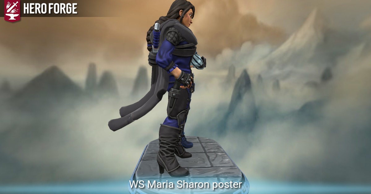 WS Maria Sharon poster - made with Hero Forge