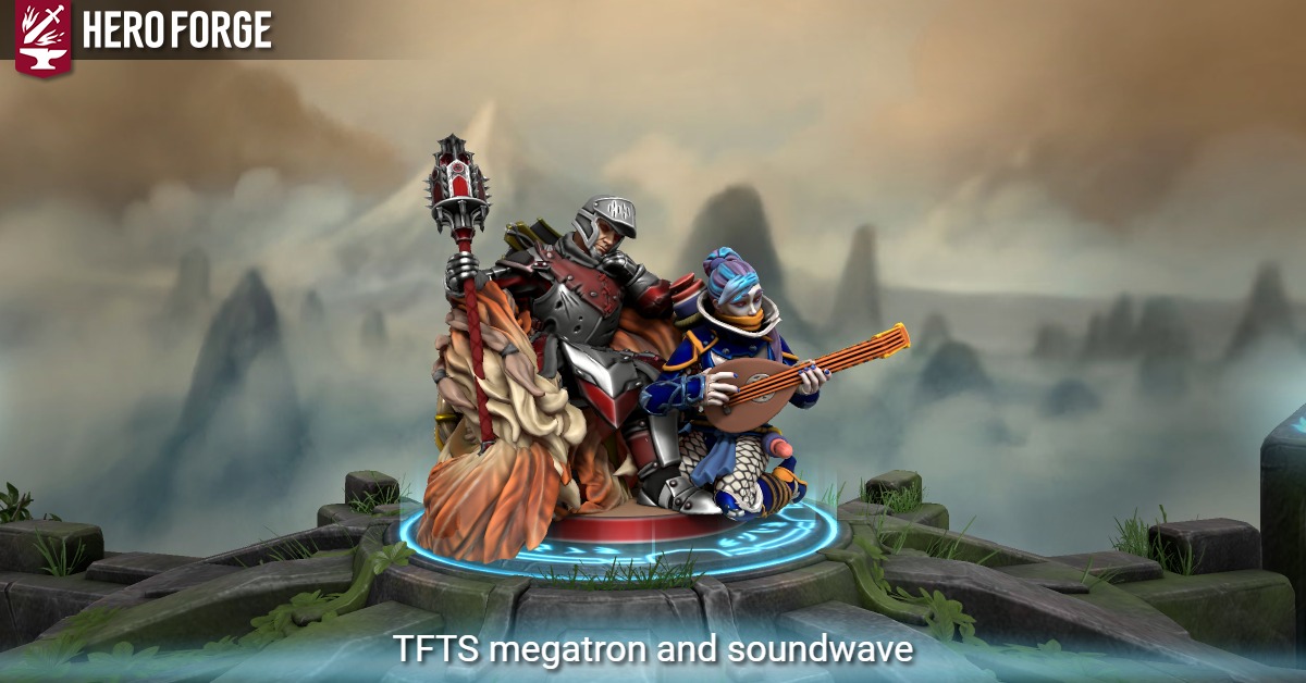 TFTS megatron and soundwave - made with Hero Forge