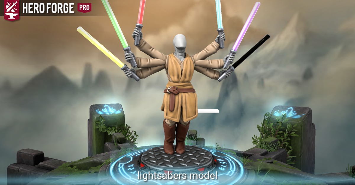 lightsabers model - made with Hero Forge
