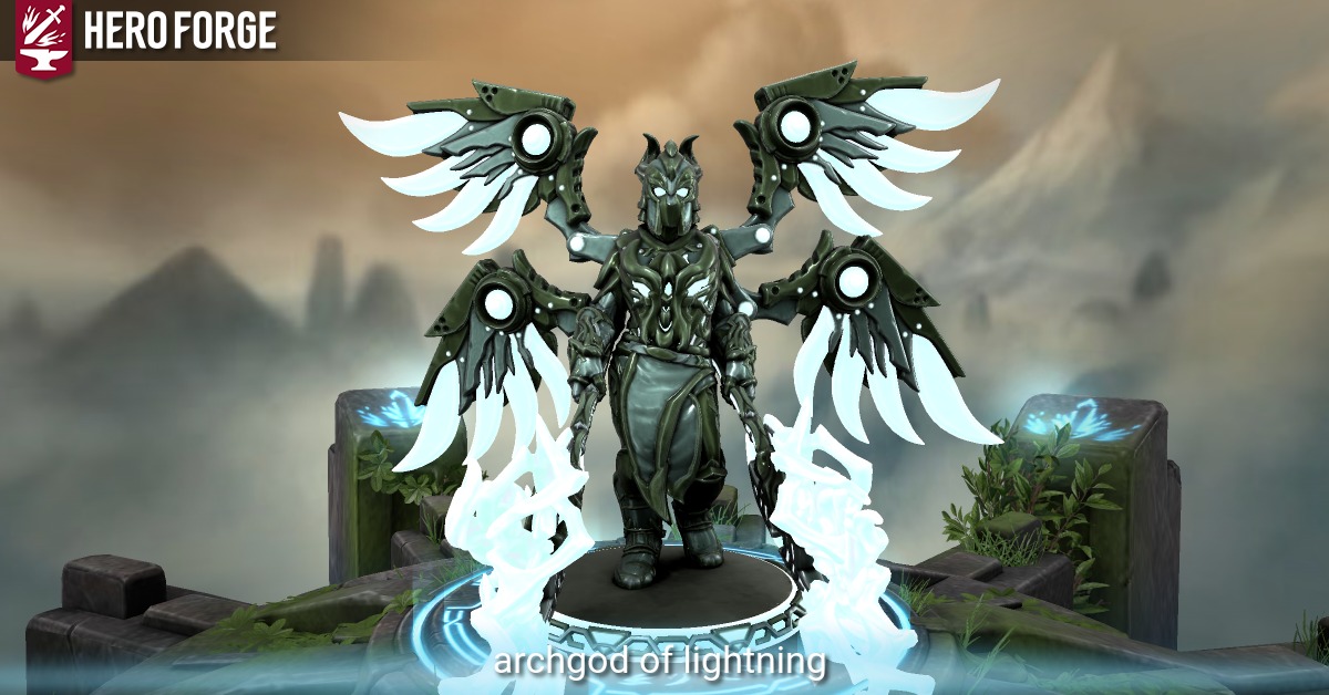 archgod of lightning - made with Hero Forge