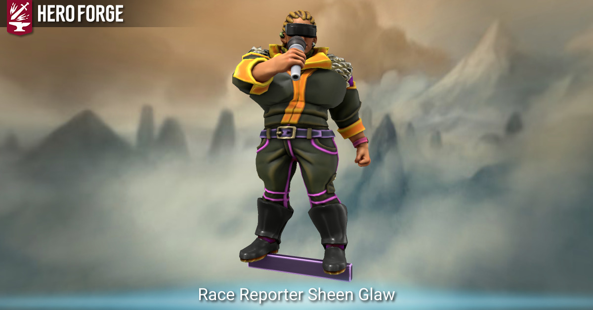 Race Reporter Sheen Glaw - made with Hero Forge
