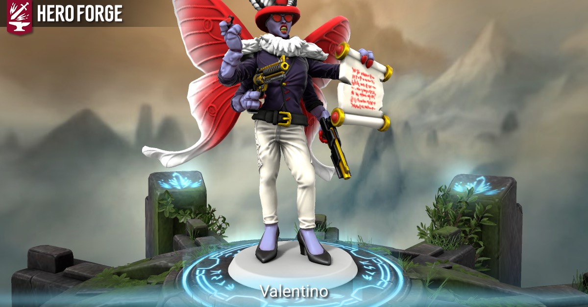 Valentino - made with Hero Forge