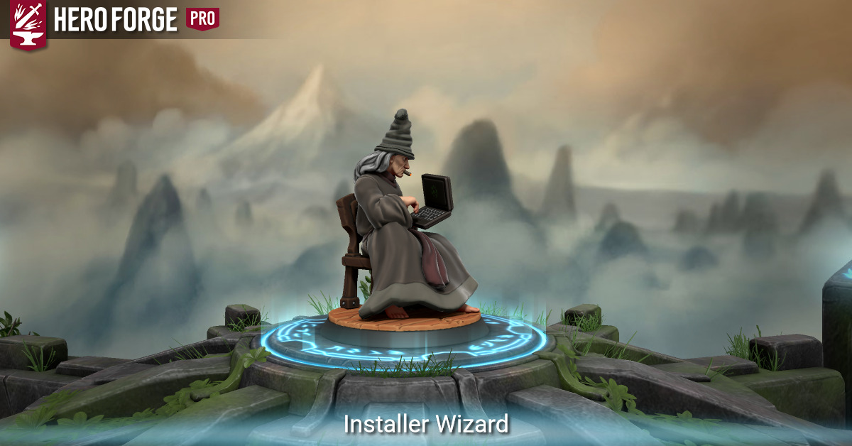 Installer Wizard - made with Hero Forge