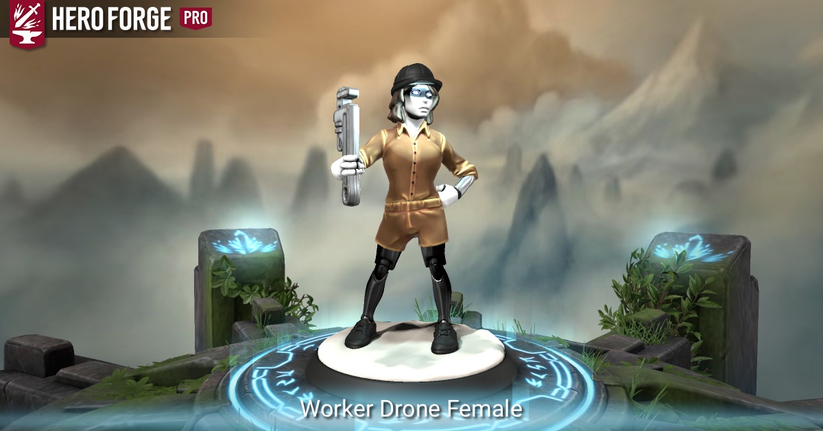 Worker Drone Female - made with Hero Forge