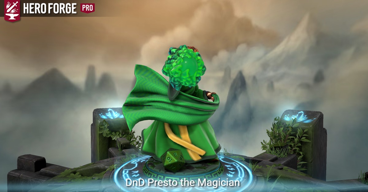 DnD Presto the Magician - made with Hero Forge